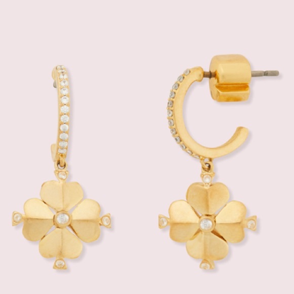 kate spade | Jewelry | Kate Spade Legacy Logo Spade Flower Huggies ...